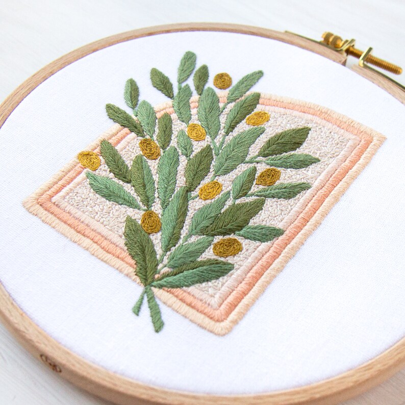 Olive Branch Embroidery Pattern. Downloadable PDF File. Instant ...