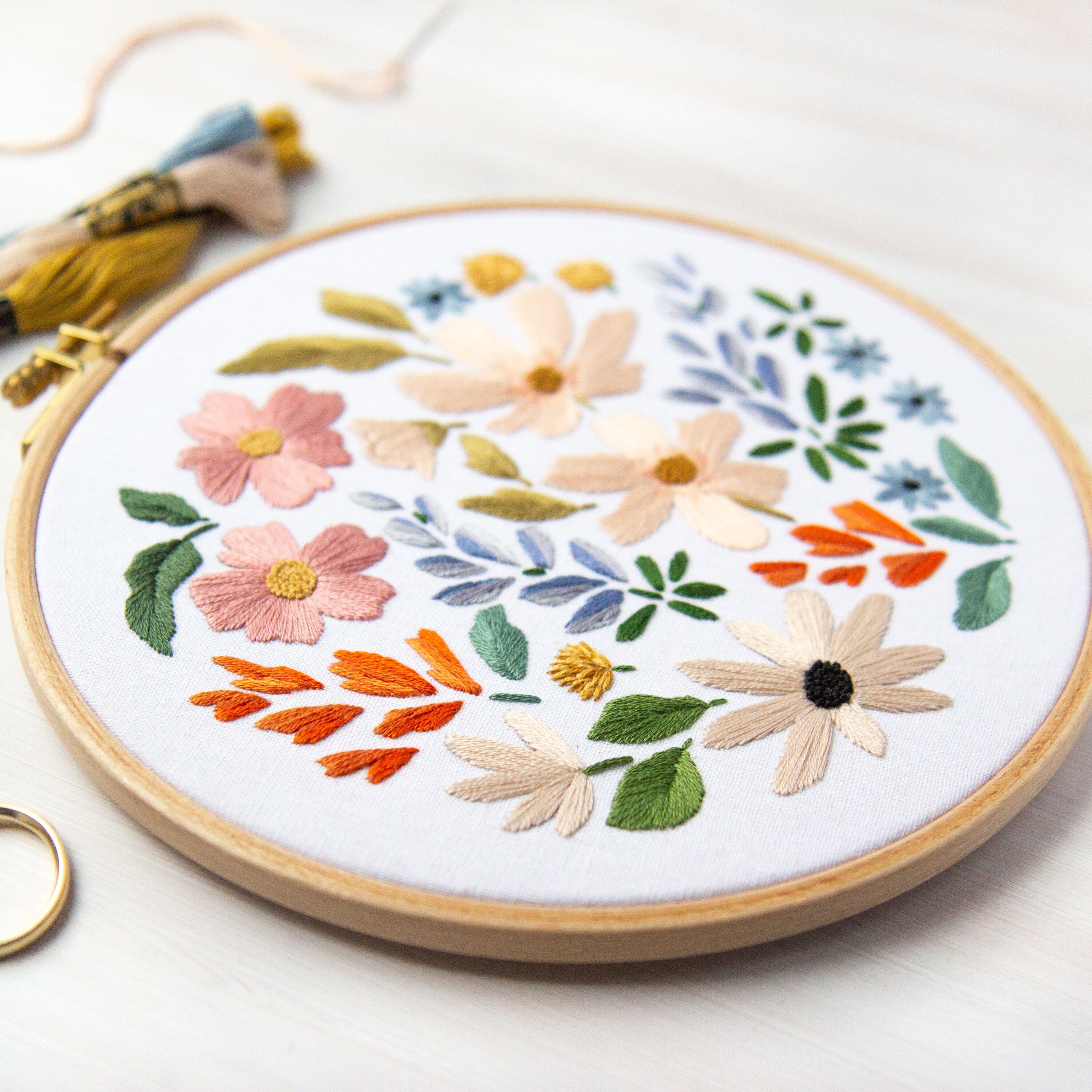 Alpine Posy Embroidery Kit. DIY Embroidery Pattern With - Etsy