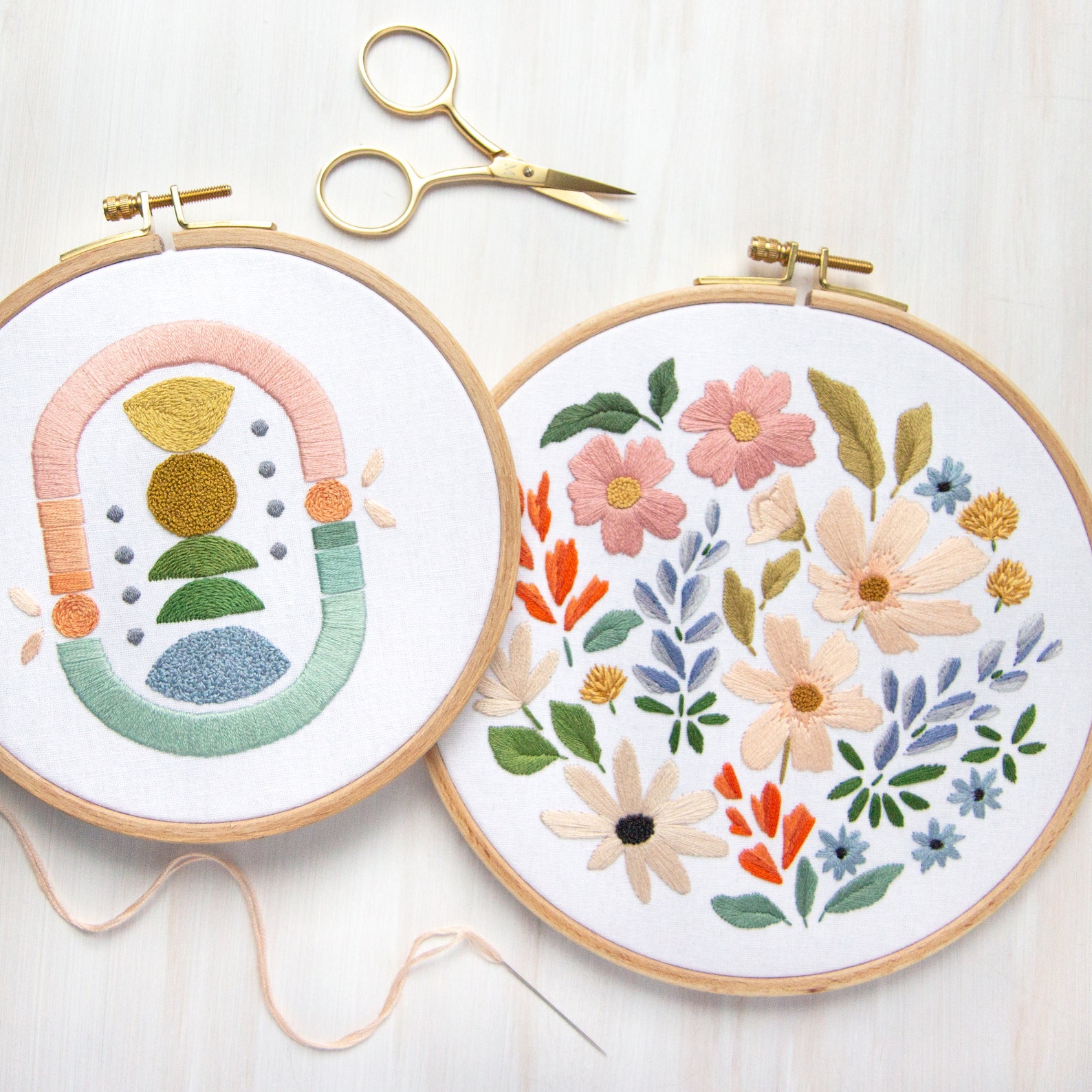 Alpine Posy Embroidery Kit. DIY Embroidery Pattern With | Etsy