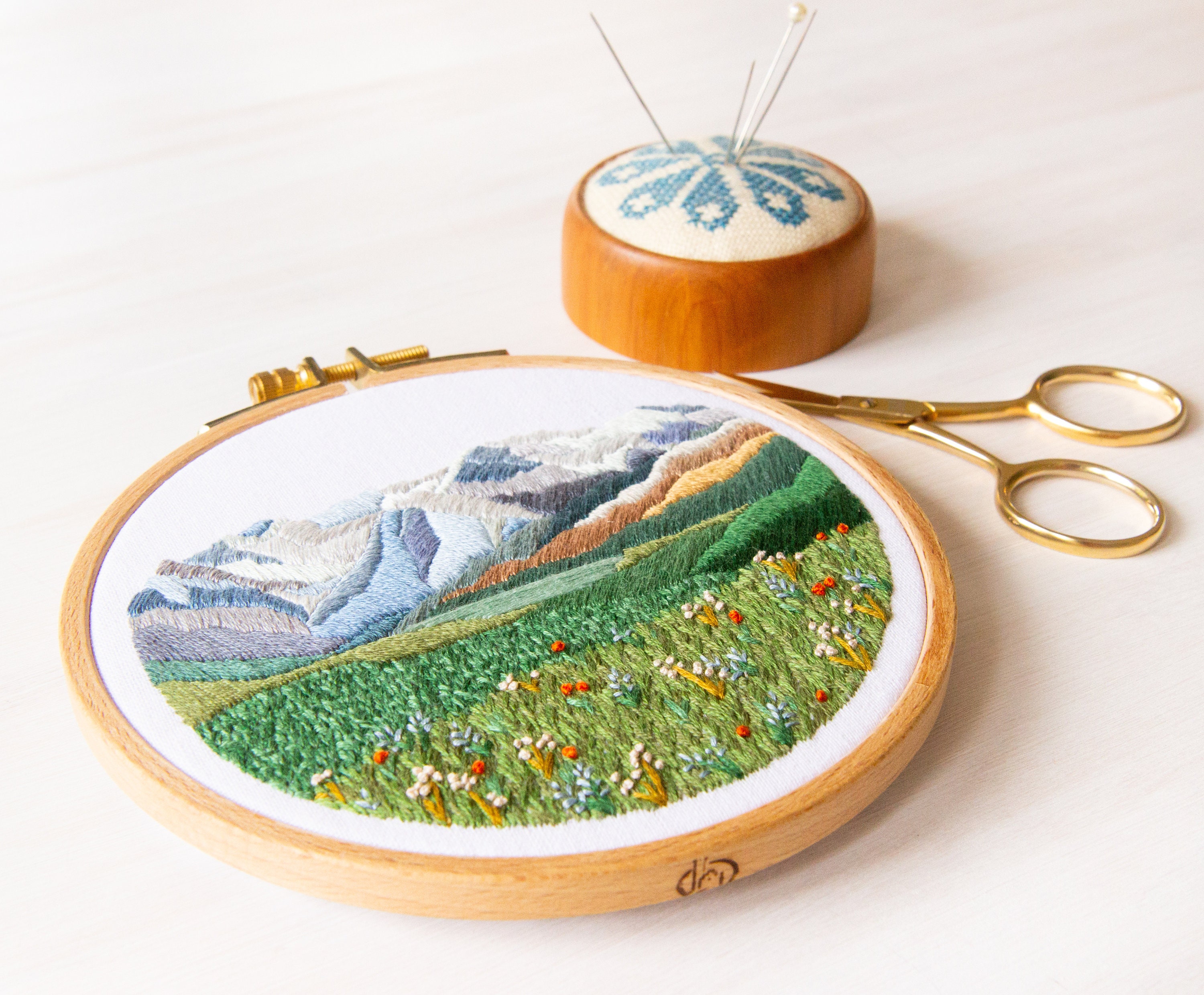 Mini Mountain Embroidery Pattern. Digital Download PDF - Etsy