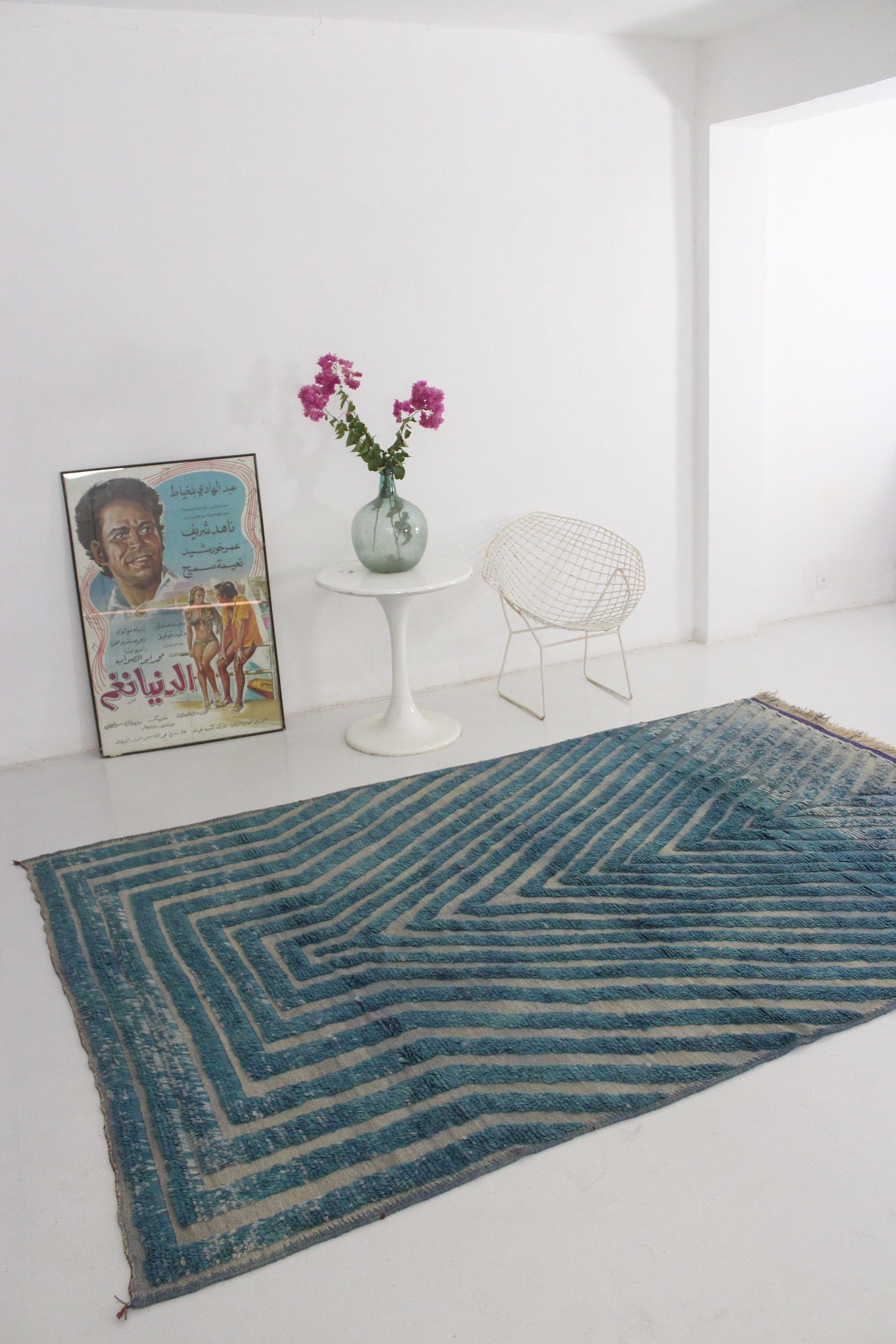 Contemporary Moroccan Tufted Rug THE LAPIS TREE 6 Ft 10 X 10 6 - Etsy