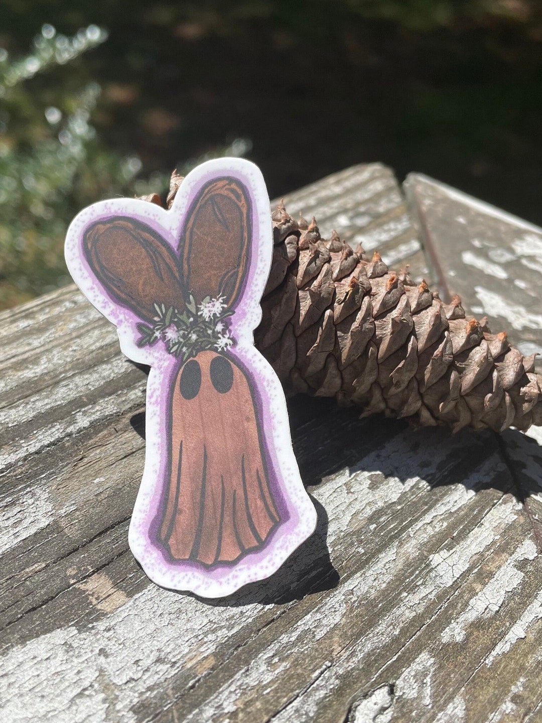 Ghost Bunny Sticker Spooky Daisy Original - Etsy