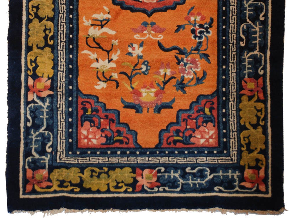 2 x 5 Antique Chinese Hand-Knotted Rug 021312 | Etsy