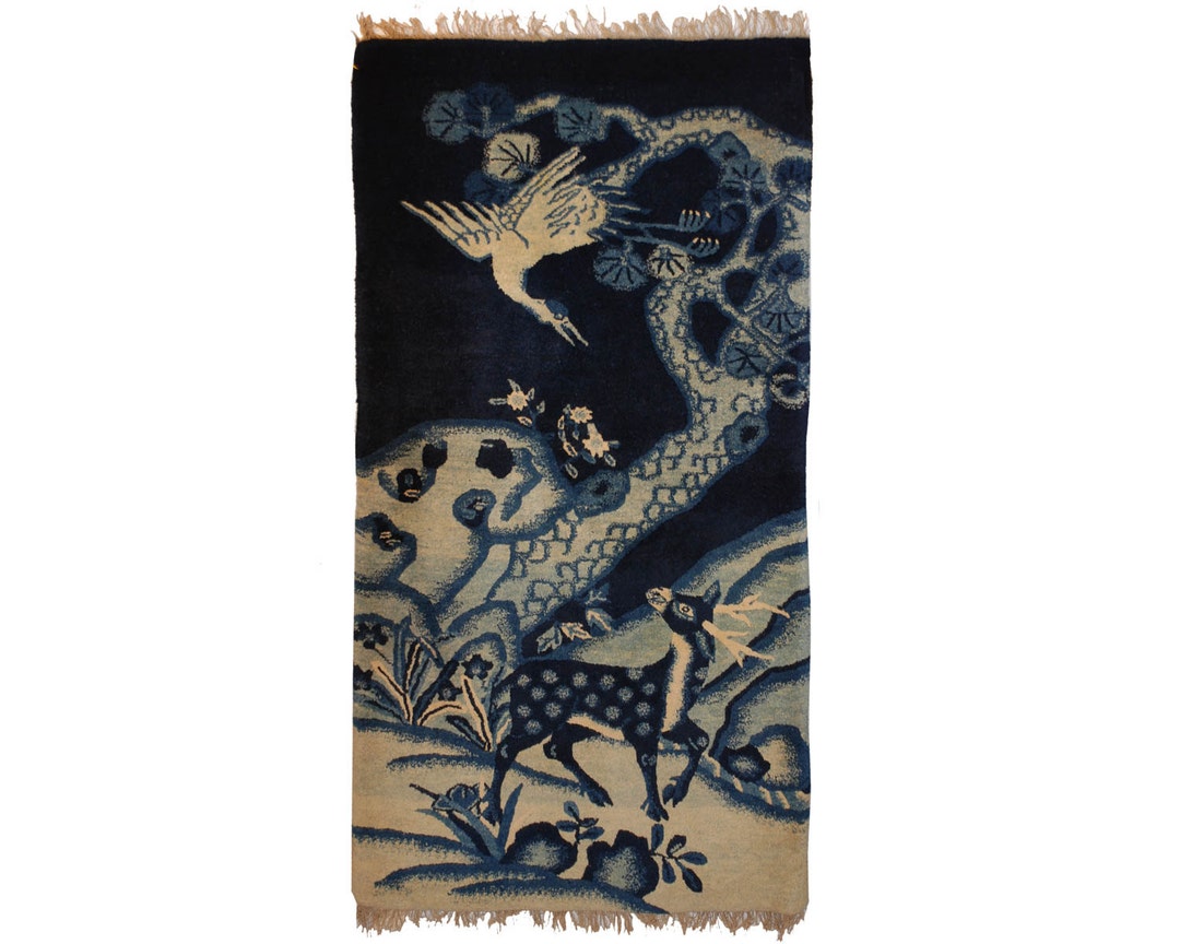 2 X 4 Antique Chinese Hand-knotted Rug 021357 - Etsy