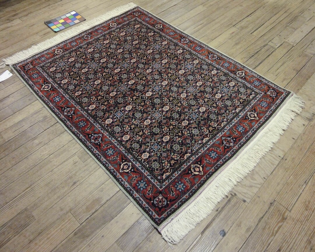 4x5 Bulgarian Design Vintage Hand-knotted Rug 017216 - Etsy