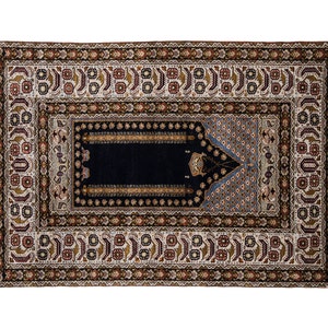 4x6 Prayer Hand Knotted Oriental Silk Vintage Rug - 013117 - Etsy