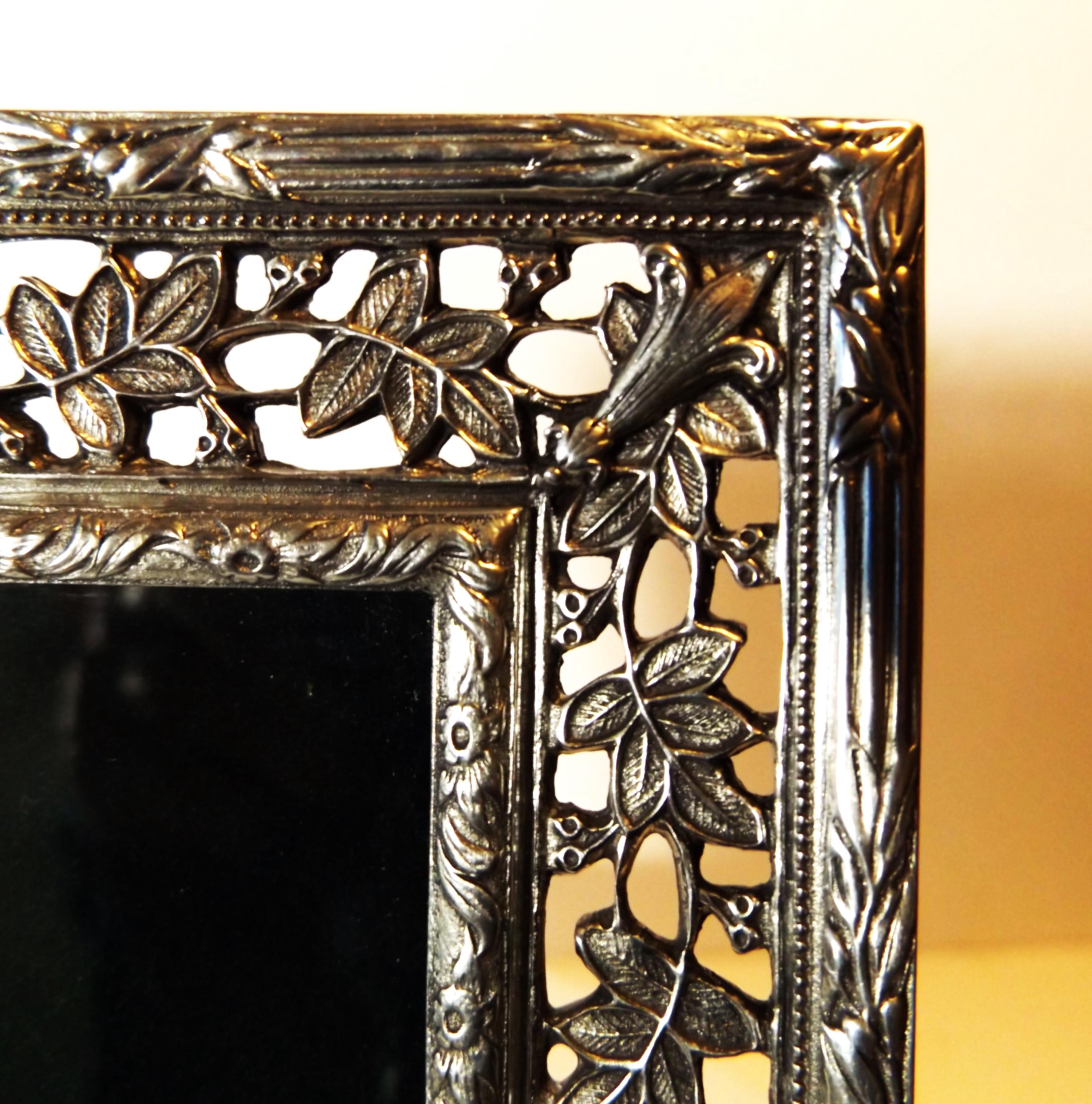 5x5 Ornate Elias Silver Pewter Picture Photo Frame, Tabletop Stand Prop ...