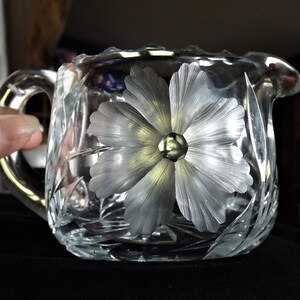 Vintage Crystal Cut Glassware Art Set, Cream and Sugar Set - Etsy