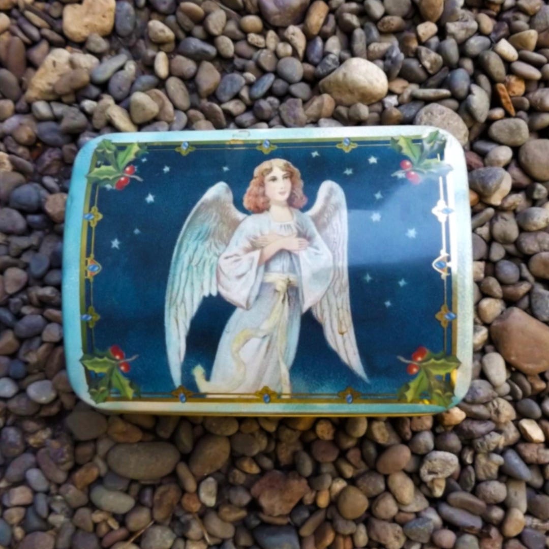 Guardian Angel Tin Stash Box Lidded Keepsake Gift - Etsy