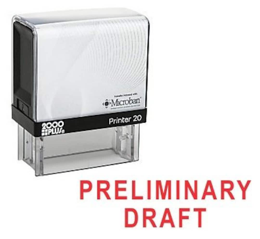 Preliminary Draft Office Self Inking Rubber Stamp,cosco Printer Office ...