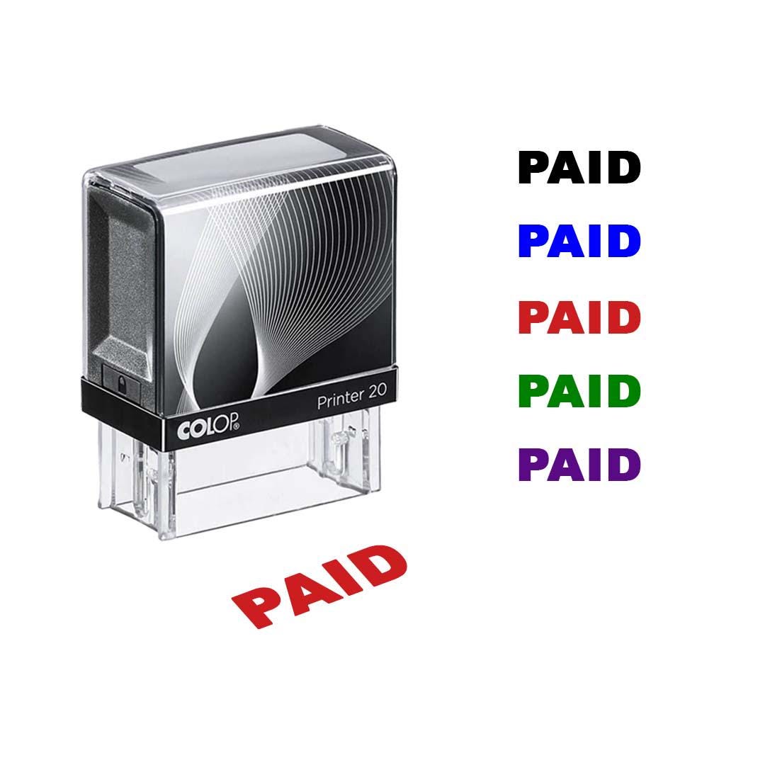 PAID Self-inking Stamp – 9/16" X 1-1/2" Impression | Office Stock ...