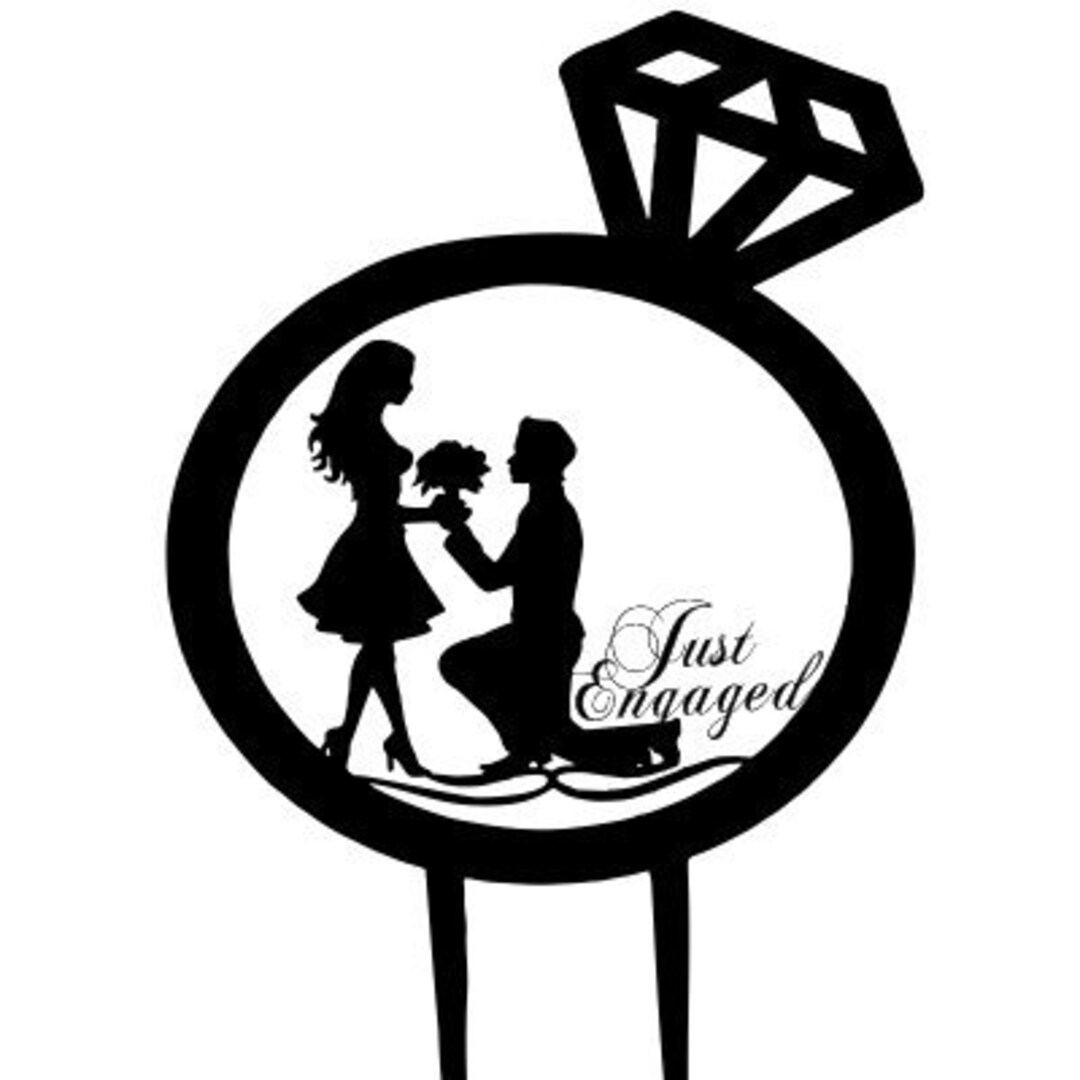 Just Engaged Cake Topper-1, Engagement Party Decorations,bridesmaid ...