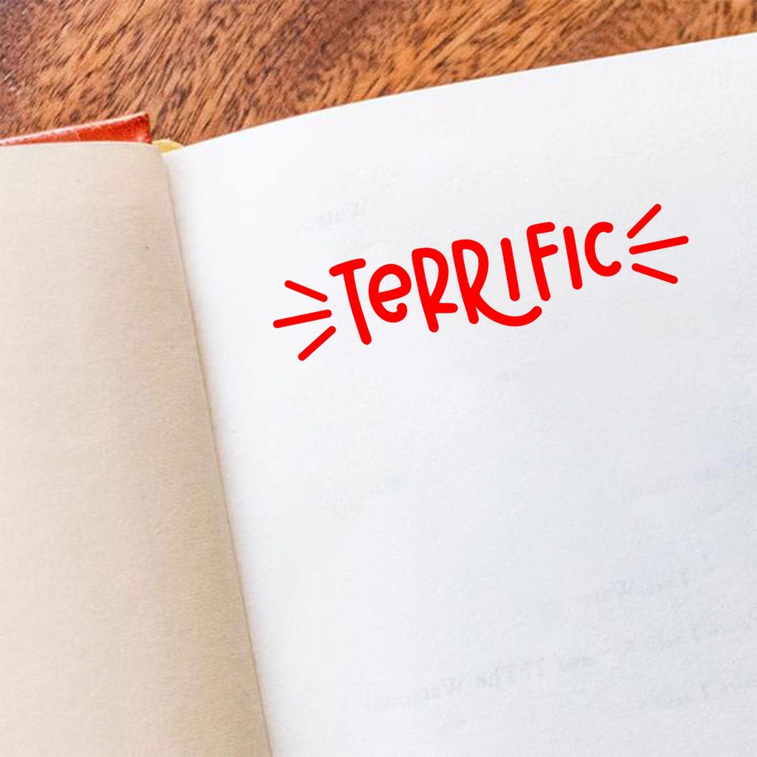 Terrific Teacher Stamp - Back to School Stamp - Children Parent Stamp ...