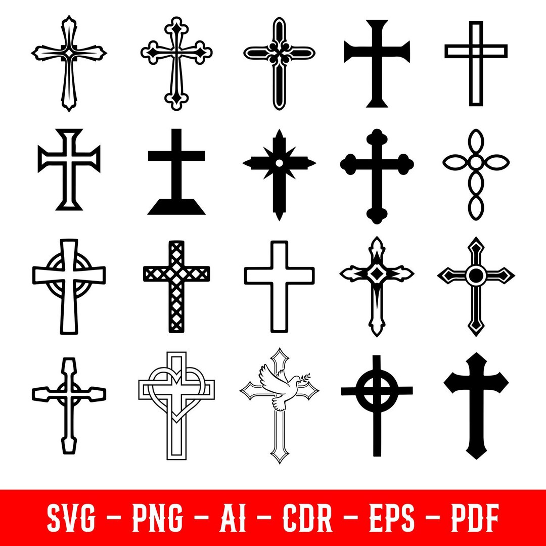 CROSS BUNDLE, Cross Cut Files , Cross Clipart, Cross Silhouette, Cross ...