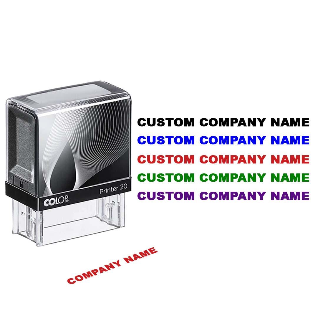Custom Company Name Self-inking Stamp – 9/16" X 1-1/2" Impression ...