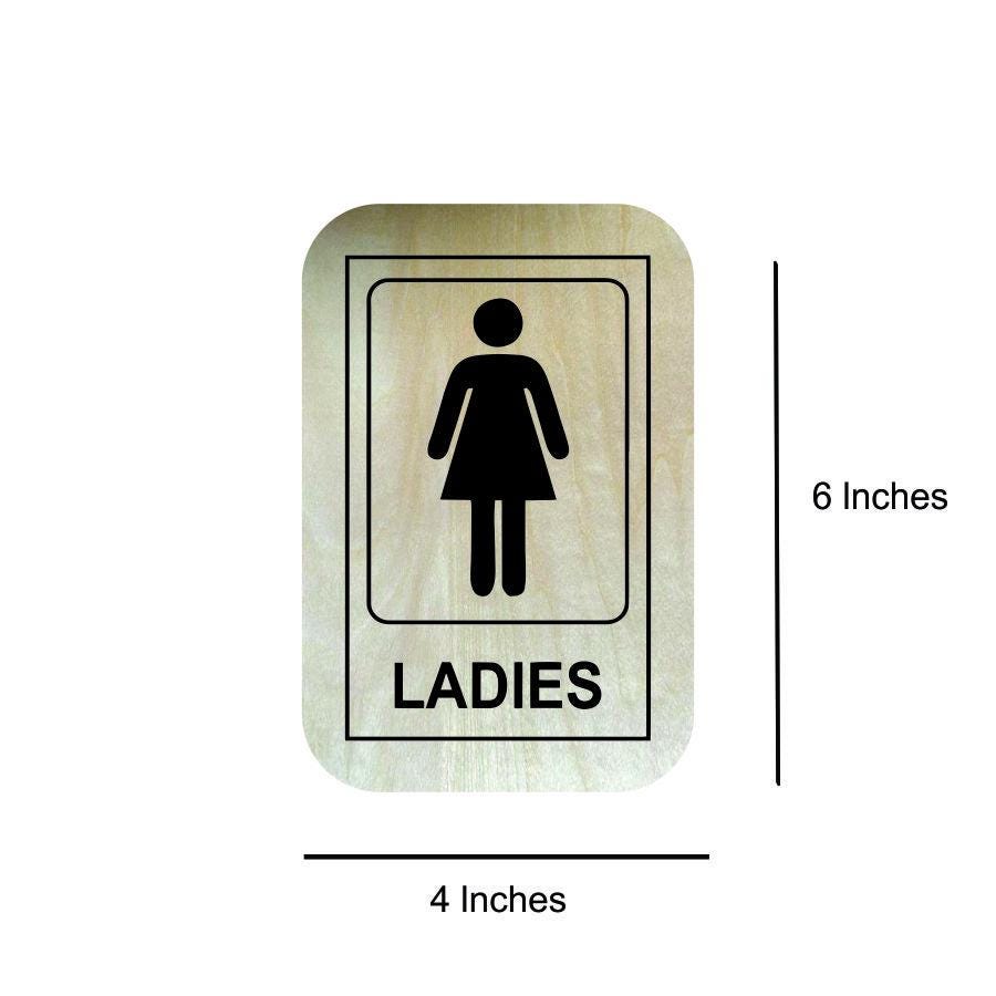 Wooden Restroom Signboard Combo - Self Adhesive Gents & Ladies Toilet ...
