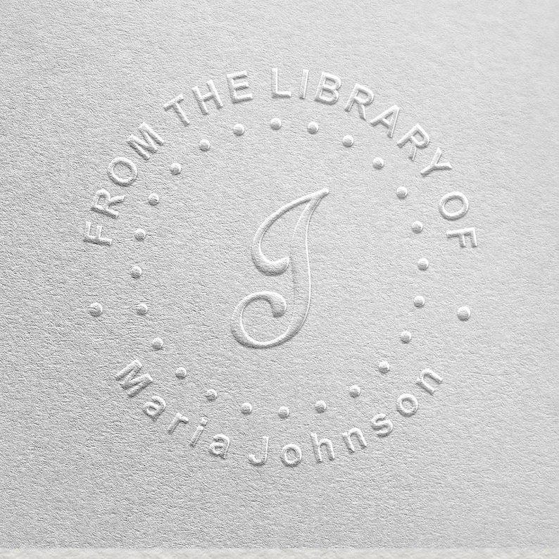 Custom Embosser Seal Hand Held Style Round Decorative Personalized ...