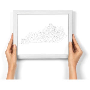 Kentucky County Map Outline Digital Download | USA Map Clipart Cut File ...