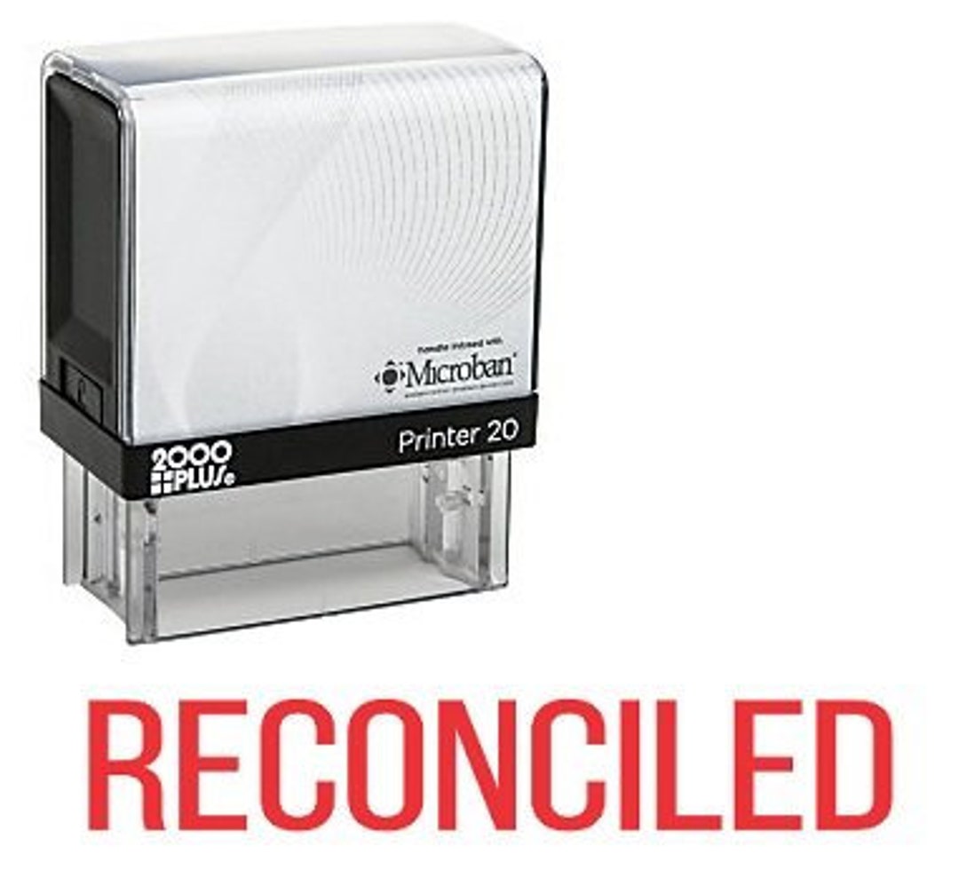 Reconciled Office Self Inking Rubber Stamp, Cosco Printer Office Stamp ...