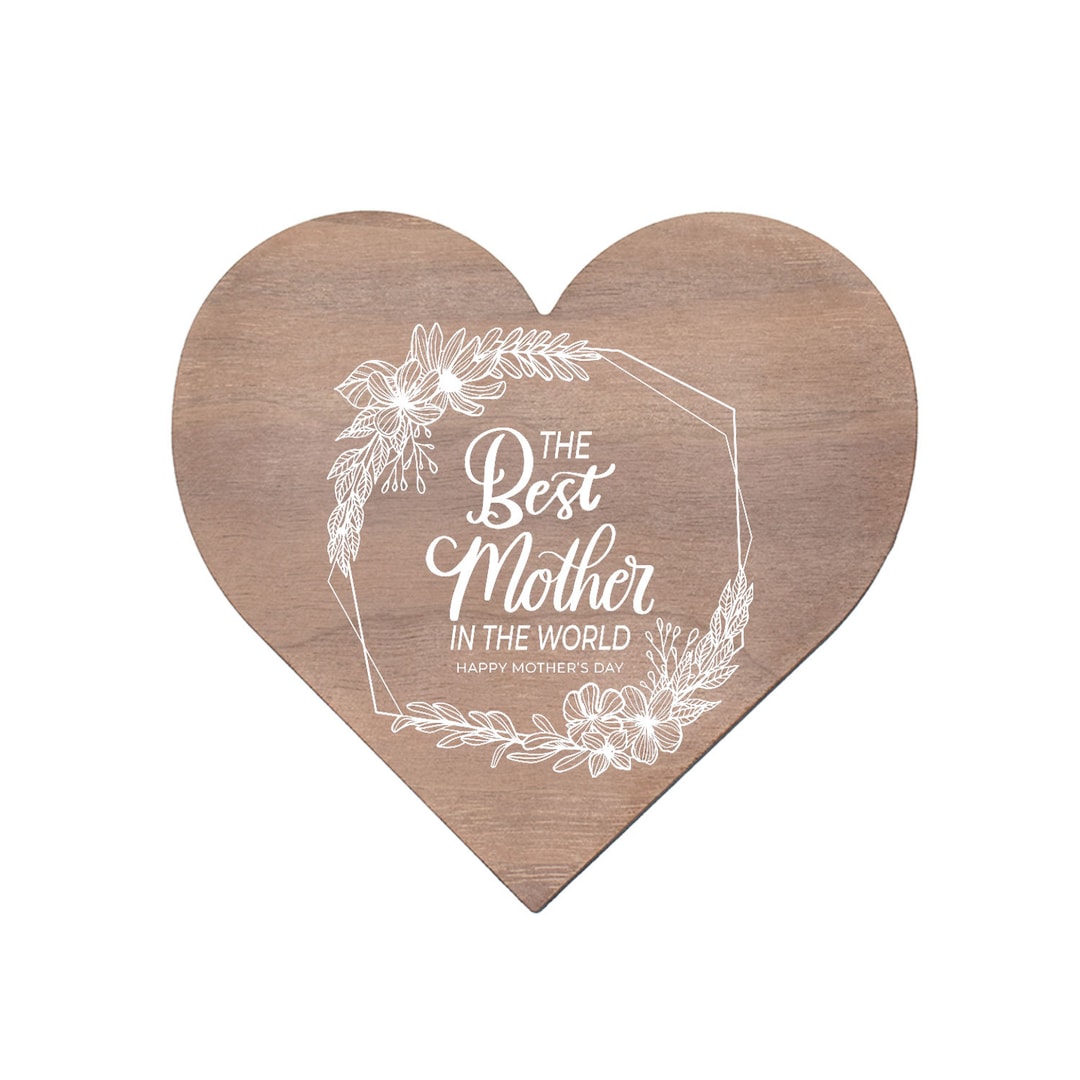 Heartfelt Heart-shaped Wooden Coasters - 4"x4"x1/4" - Special Mother's ...