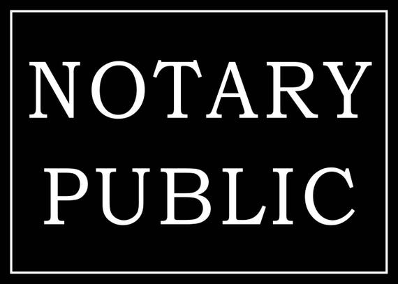 Notary Public Sign 1 5 X 7 Notary Public Sign Notary Sign - Etsy