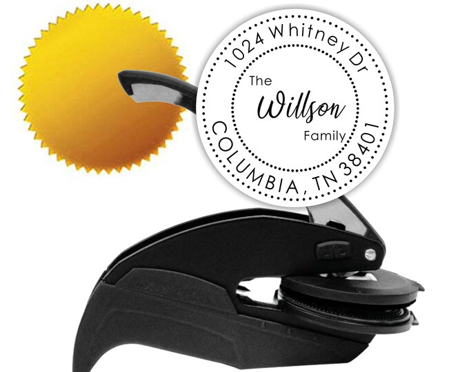 Custom Family Crest Embosser,coat of Arms, Unique Seal Embosser ...