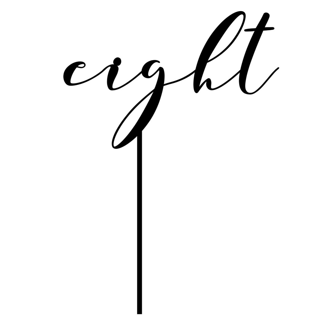 Number Eight Cake Topper Love Cake Topper | Cake Topper Wedding ...