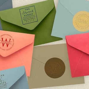 Custom Round Name Monogram Shiny Ez-seal Hand Embosser Wedding Embosser ...