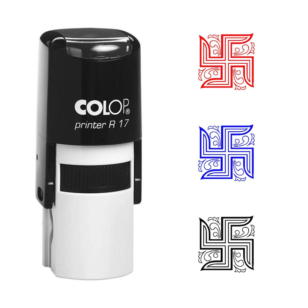 Custom 5/8'' Deepawali Self-inking Stamp With Swastik Symbol – Happy ...
