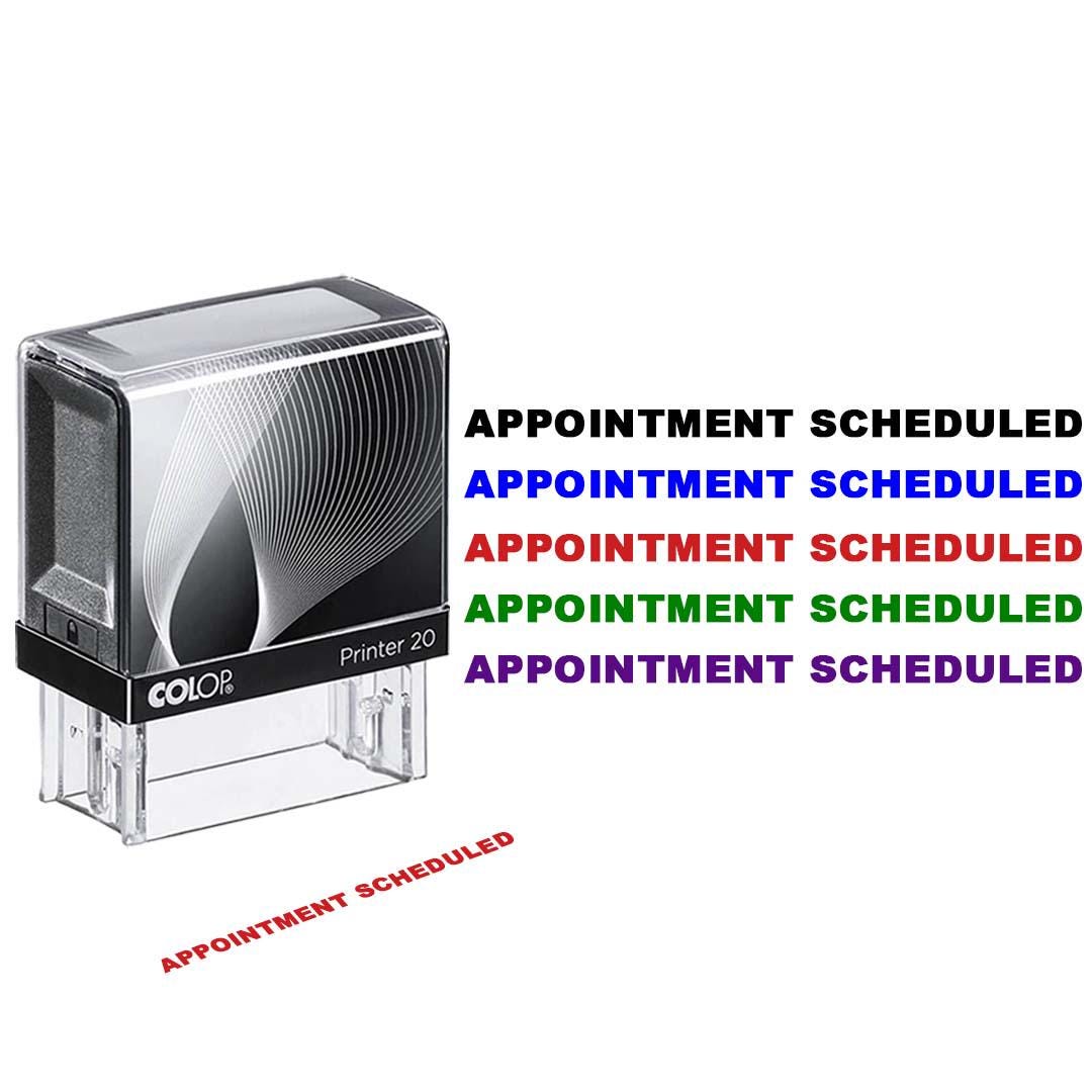 APPOINTMENT SCHEDULED Self-inking Stamp – 9/16" X 1-1/2" Impression ...