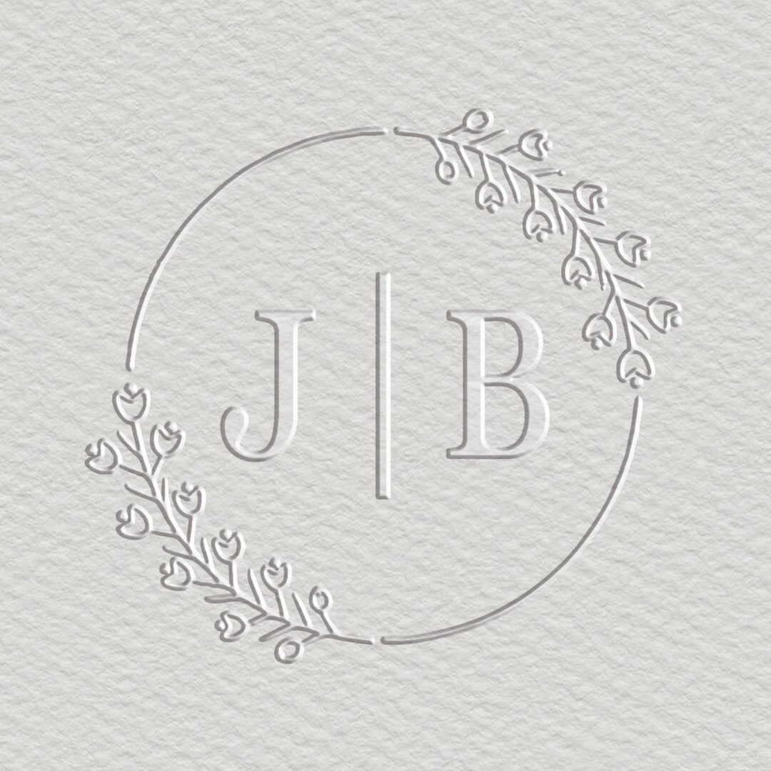 Custom Monogram Seal Embosser: Personalized Initials, Hand-held ...
