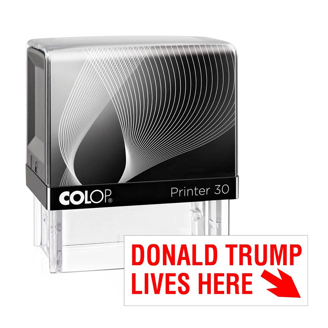 Donald Trump Lives Here Self-inking Stamp - 3/4" X 1-7/8" - Patriotic ...