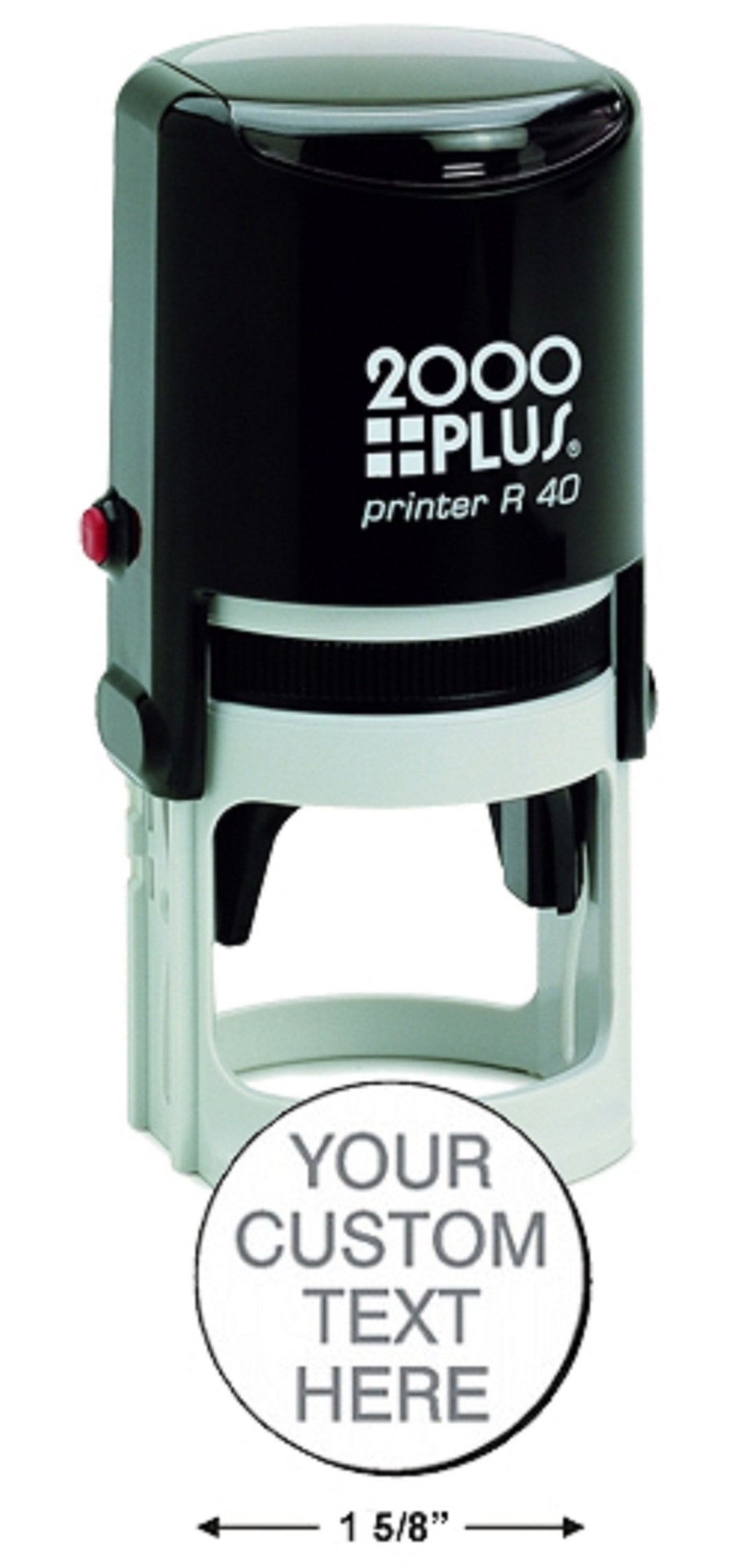 Custom Round Text / Logo Self Ink Stamp Cosco 2000 Plus Printer R40 ...