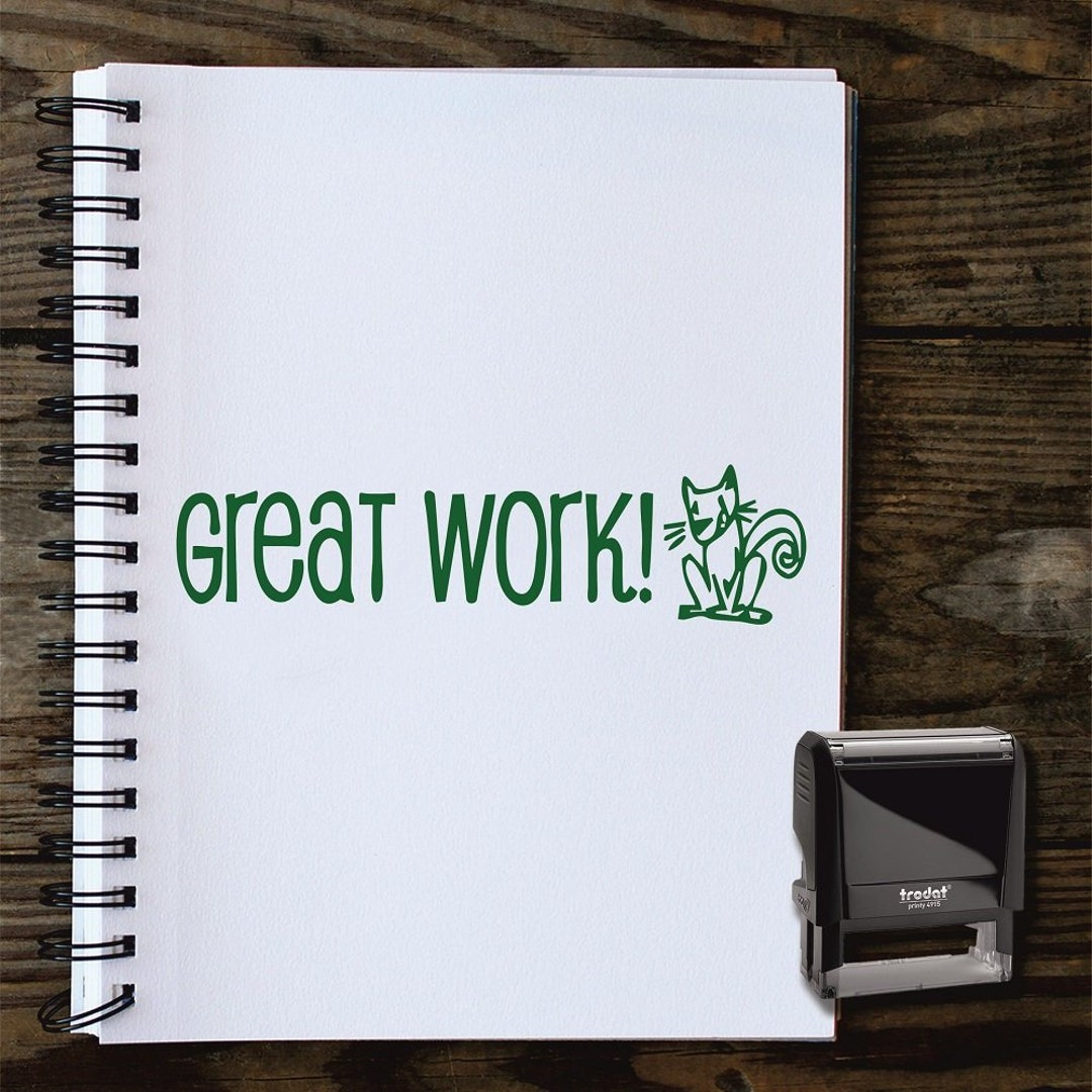 Great Work Teacher Stamp,teachers Stamp, School Grading Stamp, Kids ...
