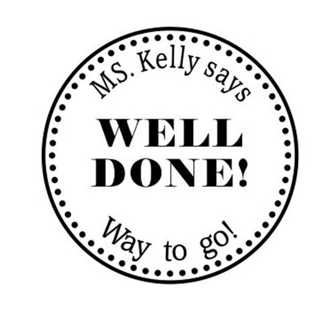 Teacher Stamp Well Done! Custom Name Round Self Inking Stamp - Etsy
