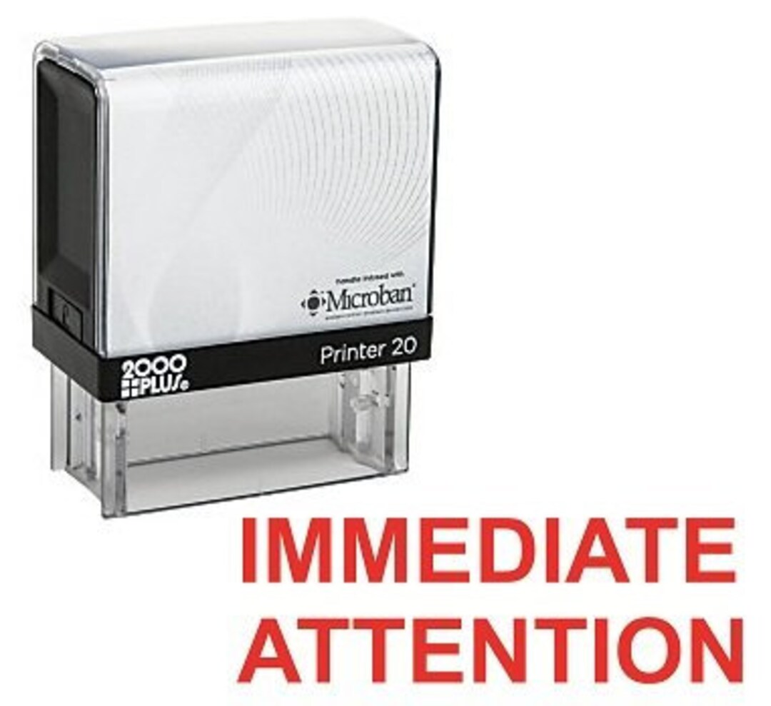 Immediate Attention Office Self Inking Rubber Stamp,cosco Printer ...