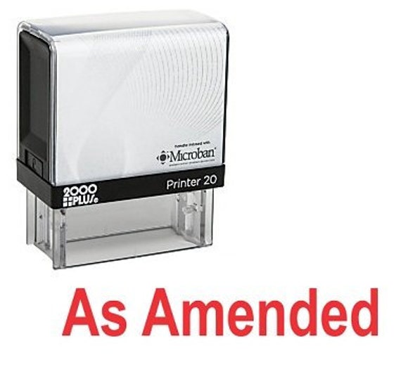 As Amended Office Self Inking Rubber Stamp Business Stamp | Etsy