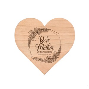 Heartfelt Heart-shaped Wooden Coasters - 4"x4"x1/4" - Special Mother's ...