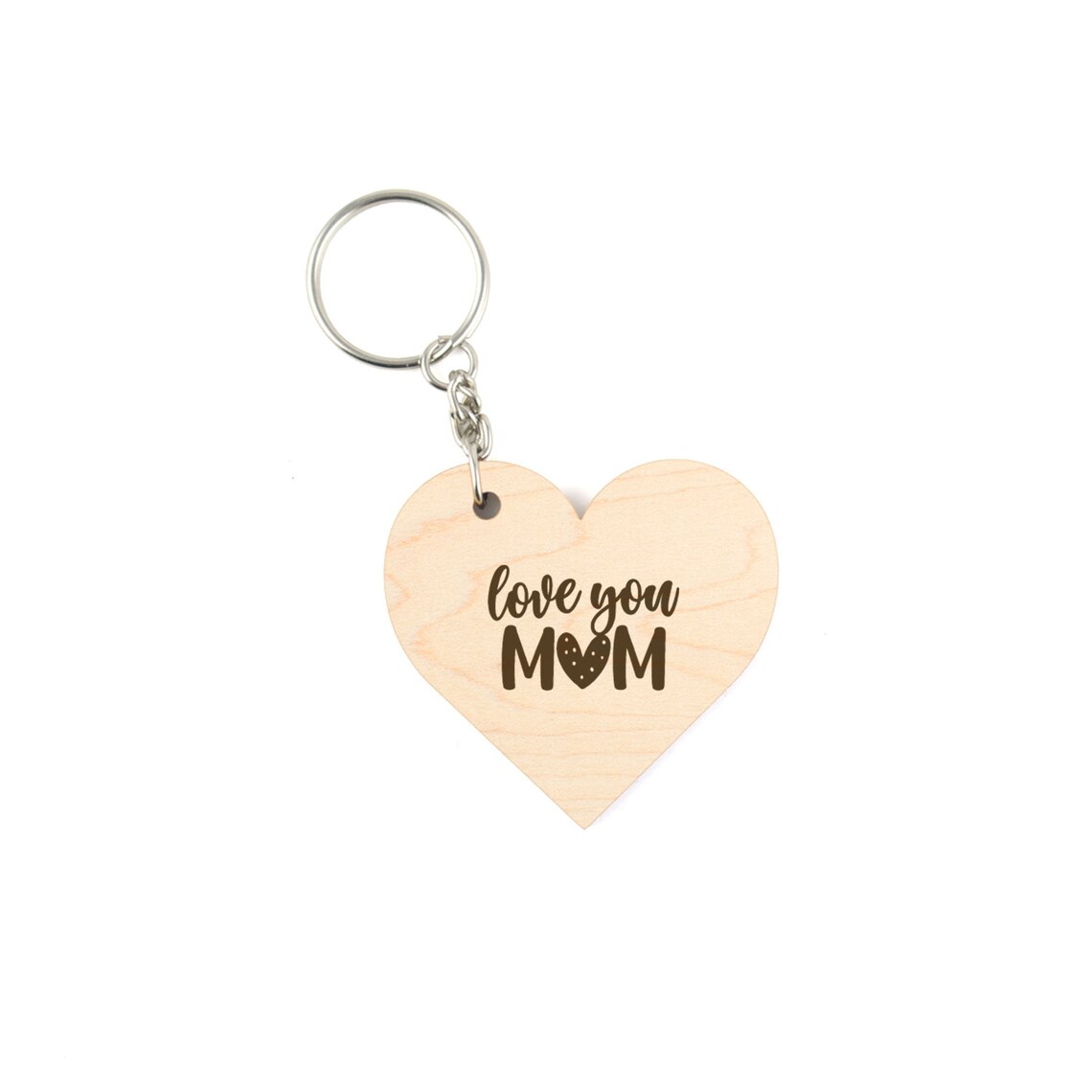 Mother's Day Keychain: Wooden Keepsake With Heartfelt Quotes - 2"x2"x0 ...