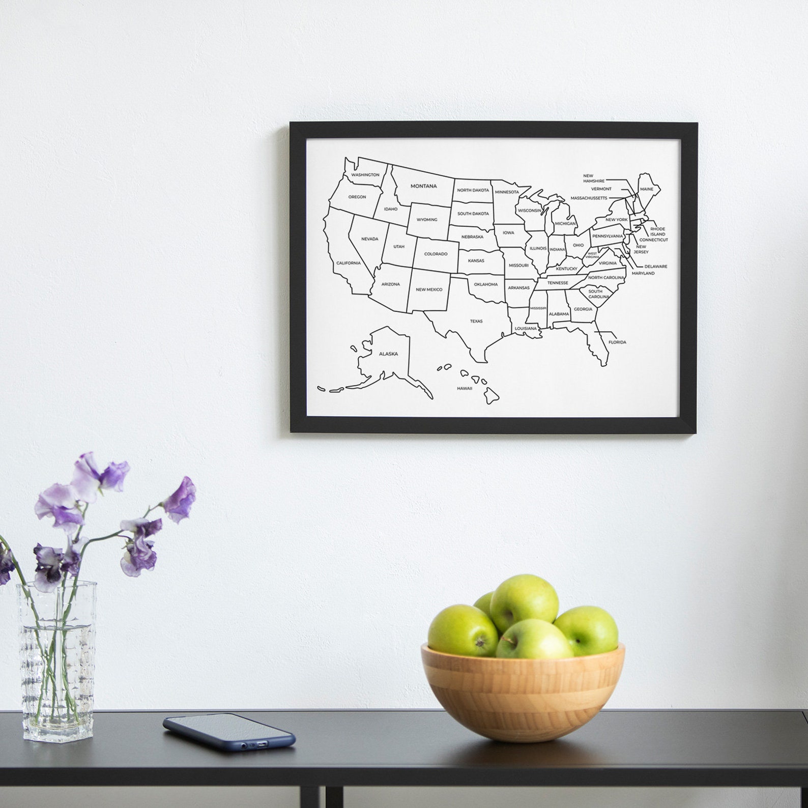 The USA Outline Digital Download | Map Clipart Cut File | Travel Cricut ...