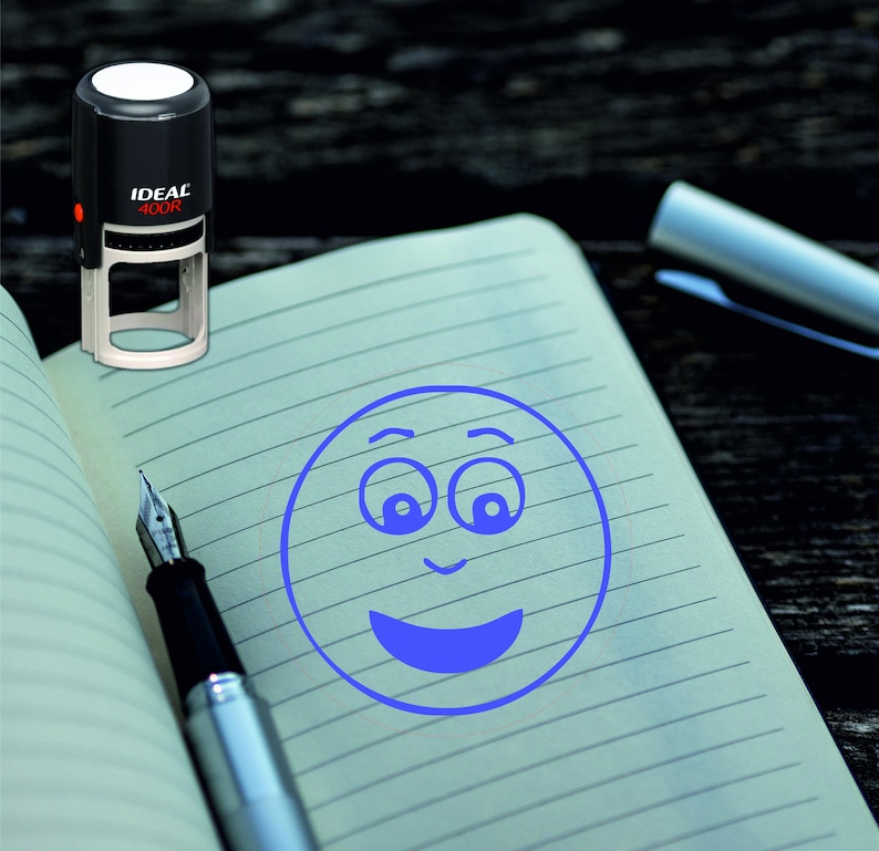 Smiley Lehrer Runde Stempel, Lehrer Stempel, Schule Grading Stempel ...