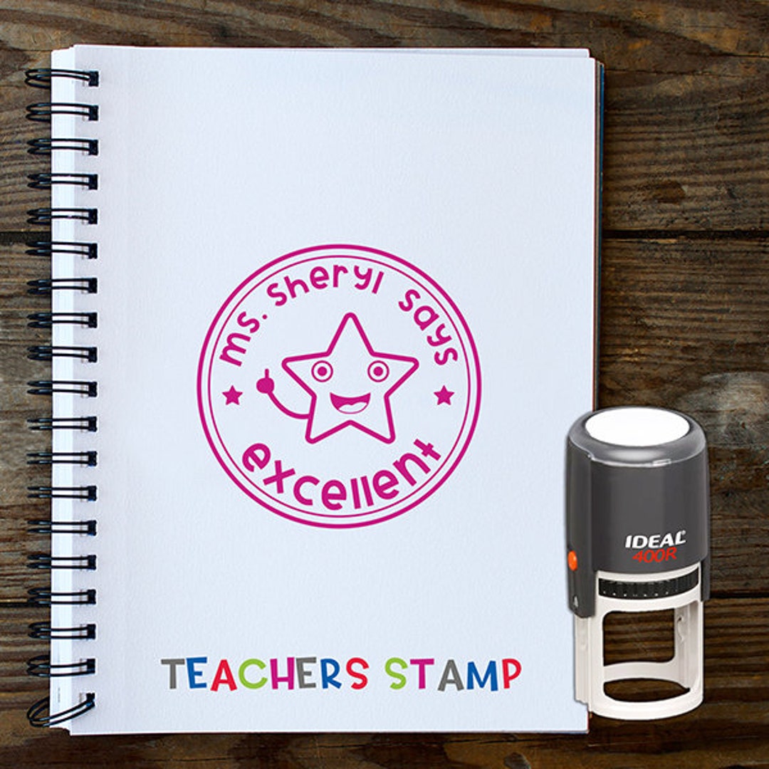 Excellent Teacher Stamp, Teacher Stamp, Custom Teacher Stamp, Custom ...
