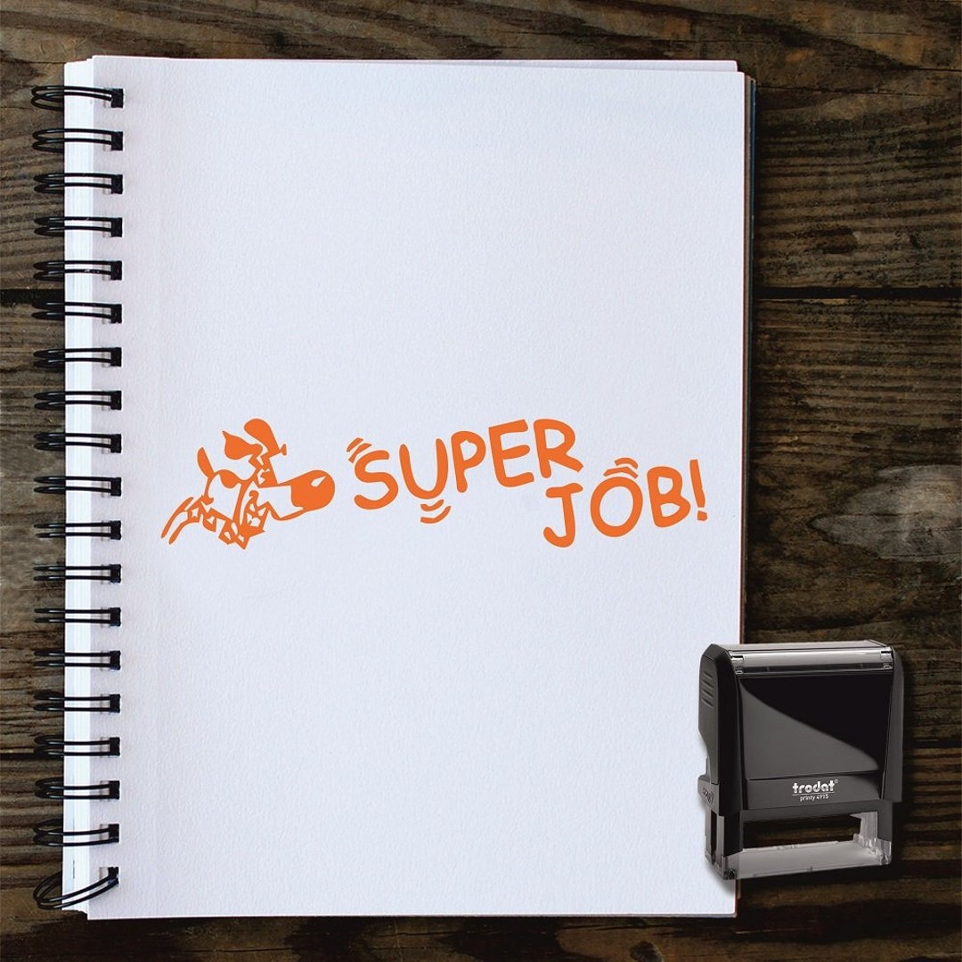 Super Job Teacher Stamp,teachers Stamp, School Grading Stamp, Kids ...