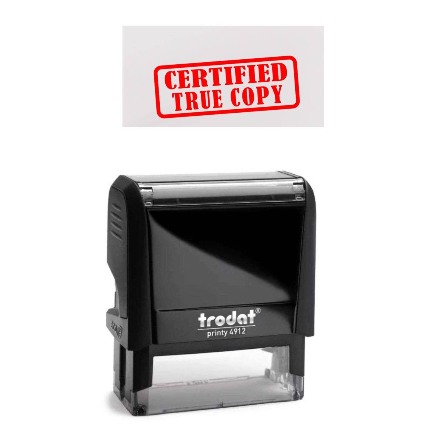 Certified True Copy Stamp for Document Verification - Trodat 4912 - 3/4 ...