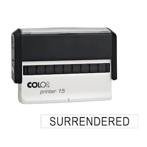 Surrendered Self Inking Stamp – Rectangle Design, 3/8" X 2-3/4 ...
