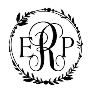 New Designer Monogram Round Pink Shiny EZ-EM Seal - Hand Held Custom ...