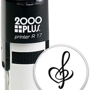 Genuine Music Lover Cosco Round Self Inking Rubber Stock Stamp- Craft ...