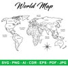 World Map Svg Files World Map Instant Download World Map Clip Art World ...