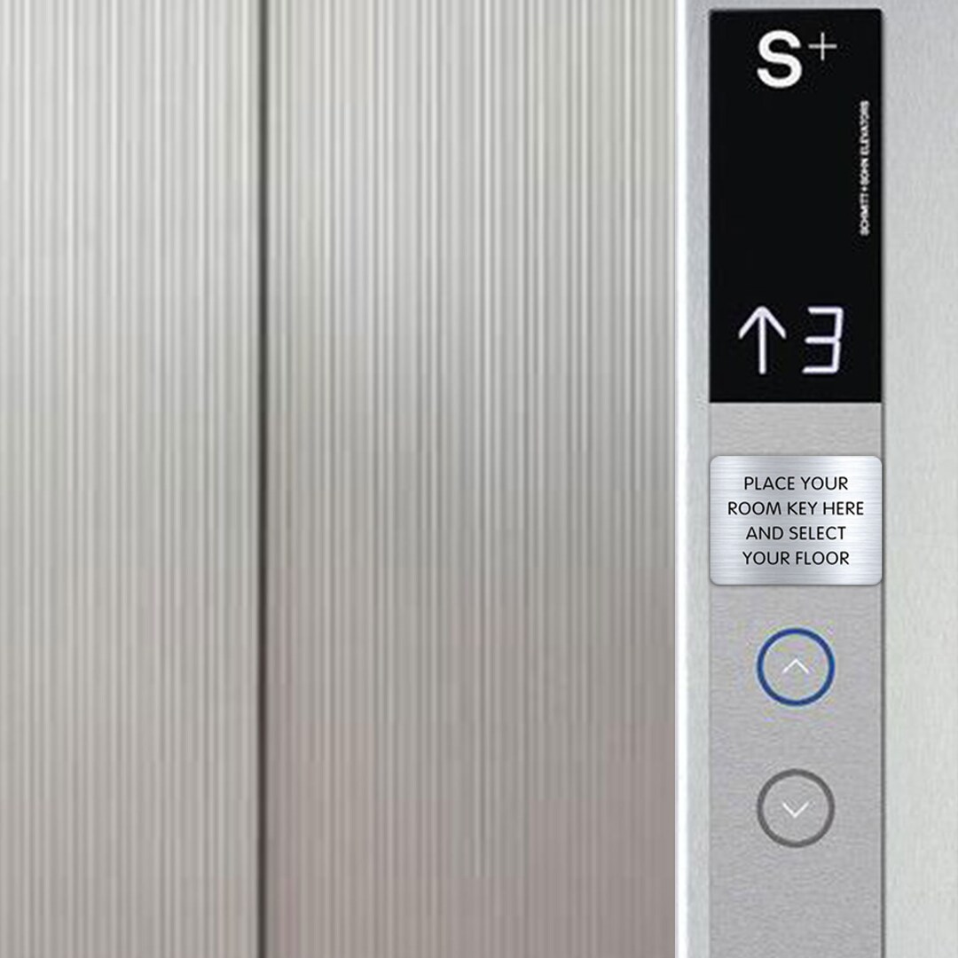 Room Key Placement Door Handle Sign: 3x2.25 Inches, Select Your Floor ...