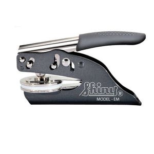 Custom Round Name Monogram Shiny Ez-seal Hand Embosser Wedding Embosser ...